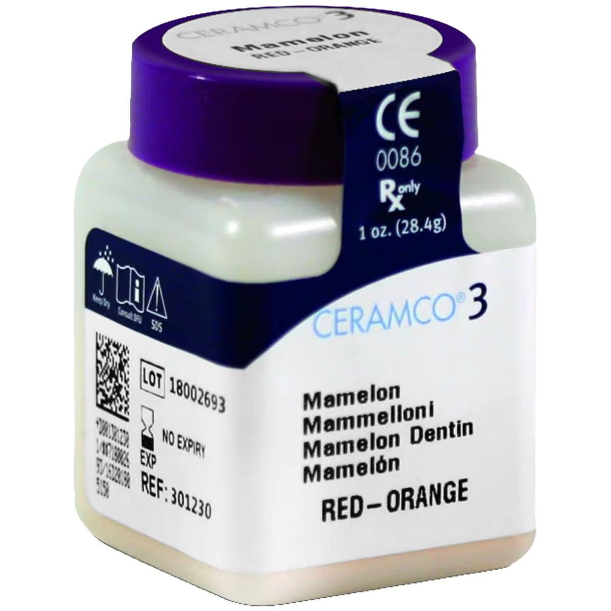 CERAMICA CERAMCO 3 MAMELON RED-ORANGE 10G
